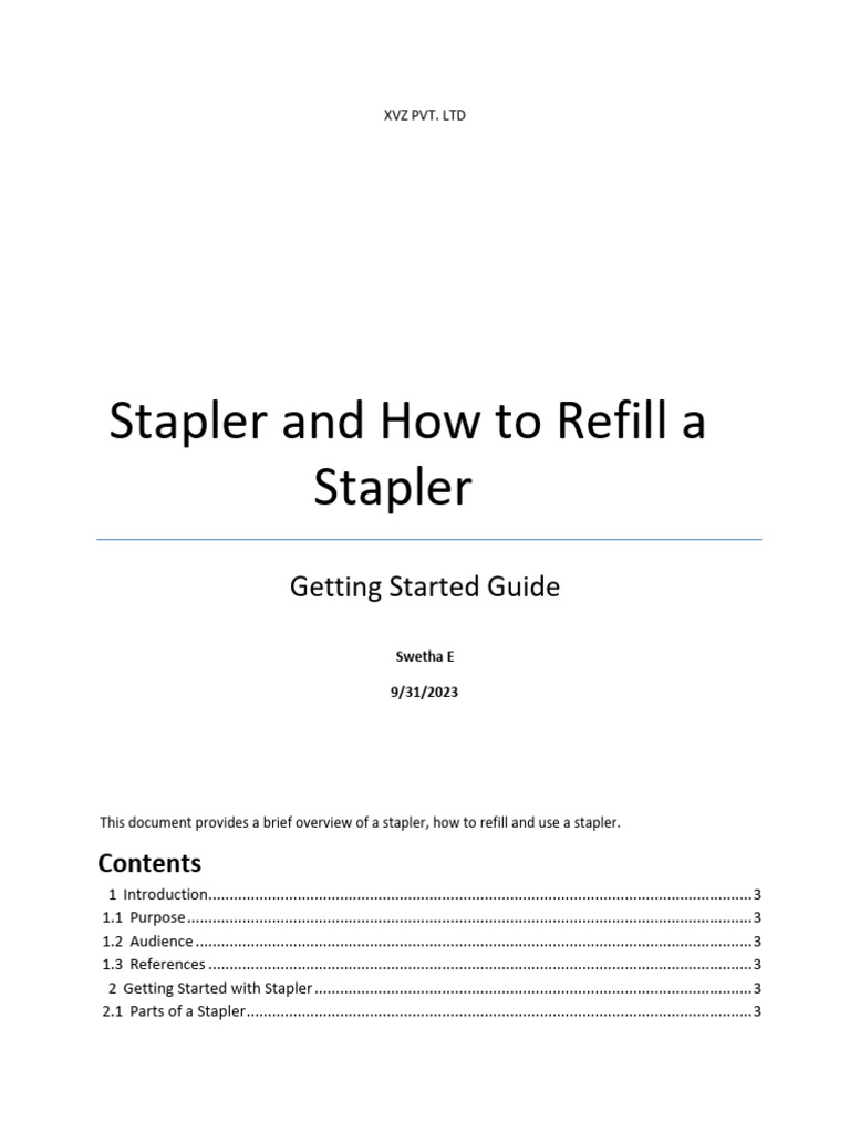 How to Refill Your XVZ Stapler | PDF | Equipment | Manufactured Goods