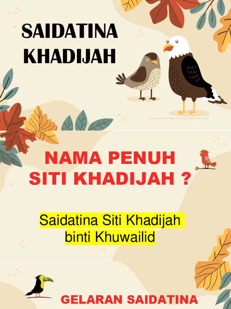 Biodata Saidatina Siti Khadijah | PDF