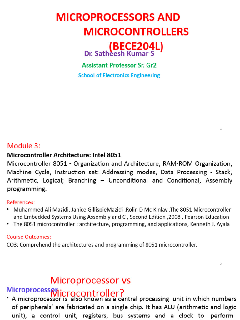 1 Course Material - All Chapter 04-01-2024 | PDF | Microcontroller | Central Processing Unit