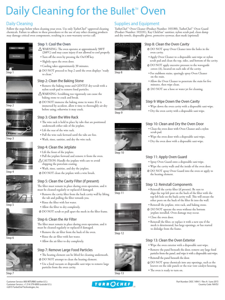 Cleaning Poster Turbochef | PDF | Oven | Industrial Processes