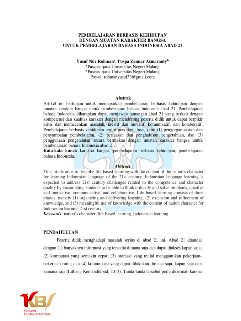 LBL Dan Karakter Bangsa | PDF | Karier & Perkembangan