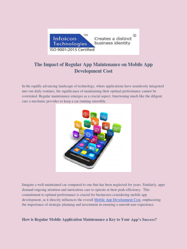 The Impact of Regular App Maintenance On Mobile App Development Cost ...
