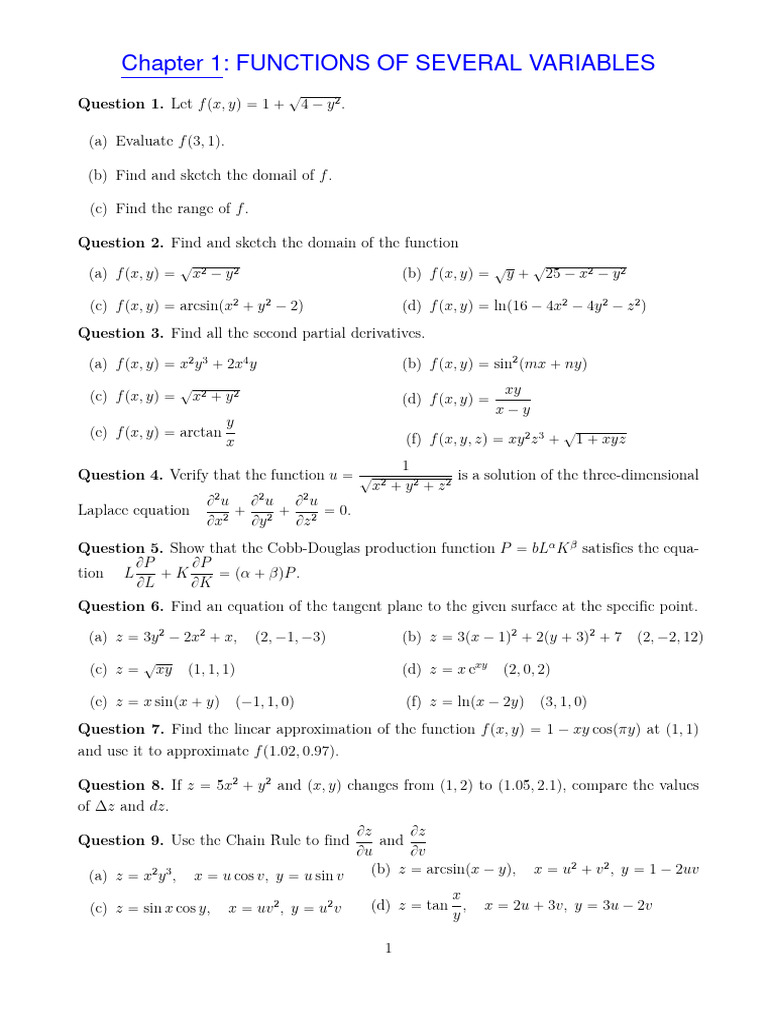Ch01 Func | PDF | Differential Calculus | Calculus