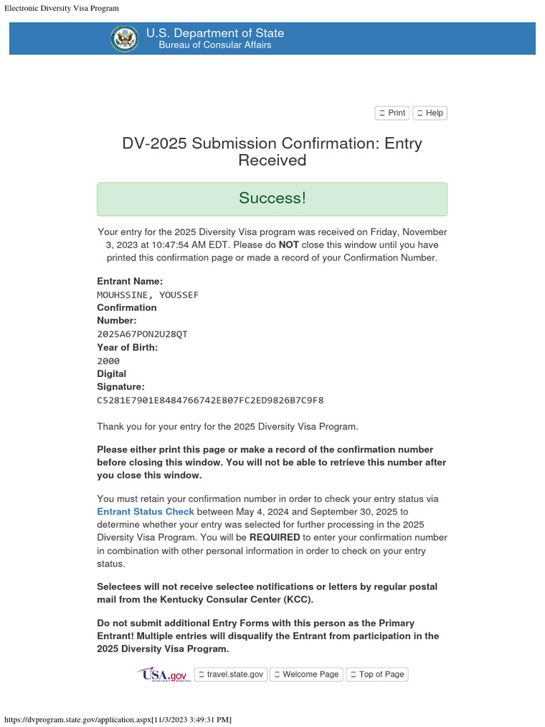 Electronic Diversity Visa Program | PDF | Travel Visa