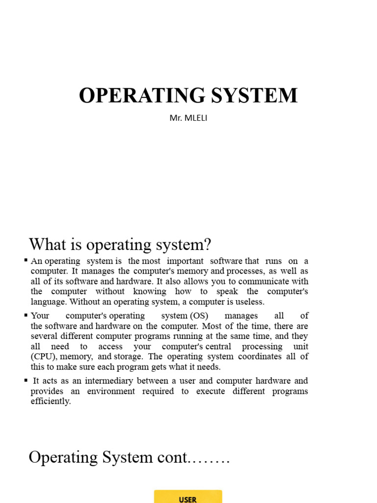 Operating System | PDF | Operating System | Process (Computing)