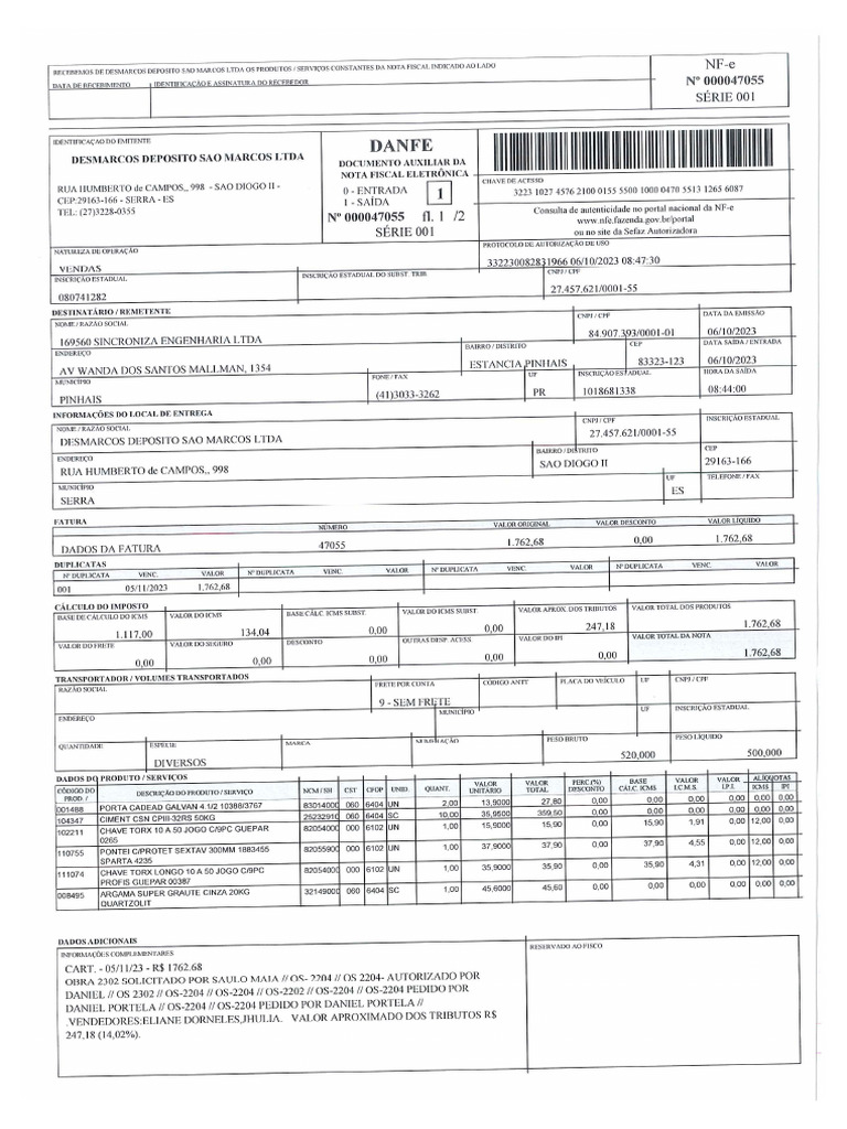 Nota #47055 Desmarcos.. | PDF