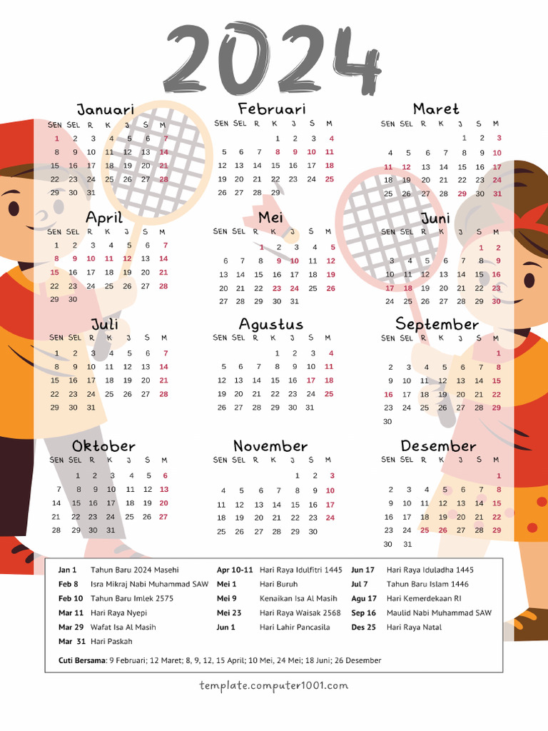 10 2024 Kalender Indonesia Badminton | PDF