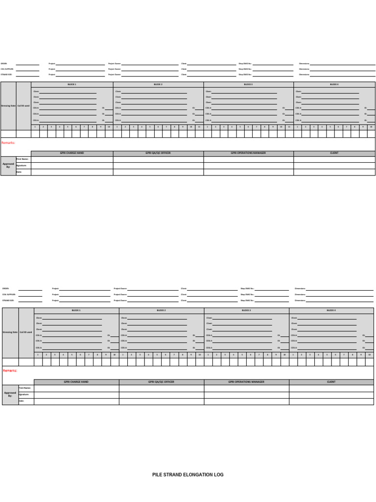 GPRI Strand Elongation Form TEMPLATE | PDF