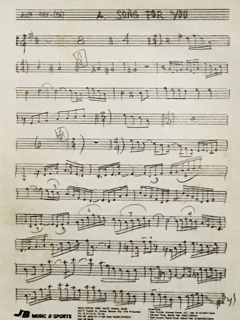 A Song For You (Sax) | PDF