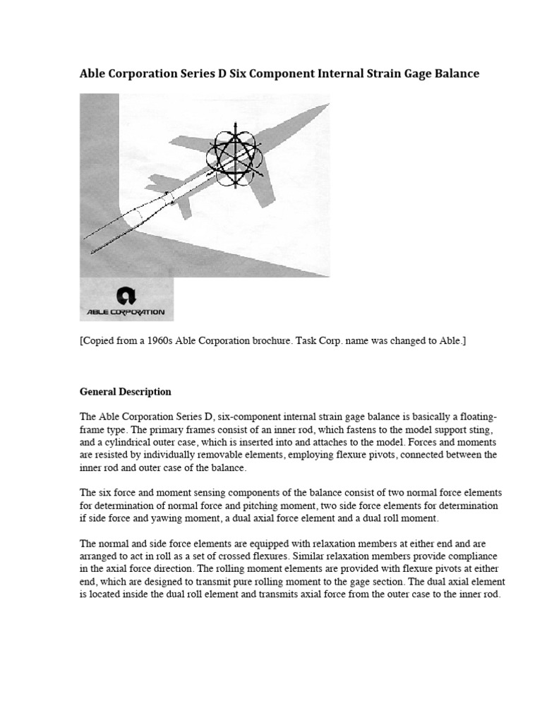 Able Corporation Six-Component Balance | PDF | Electrical Resistance ...