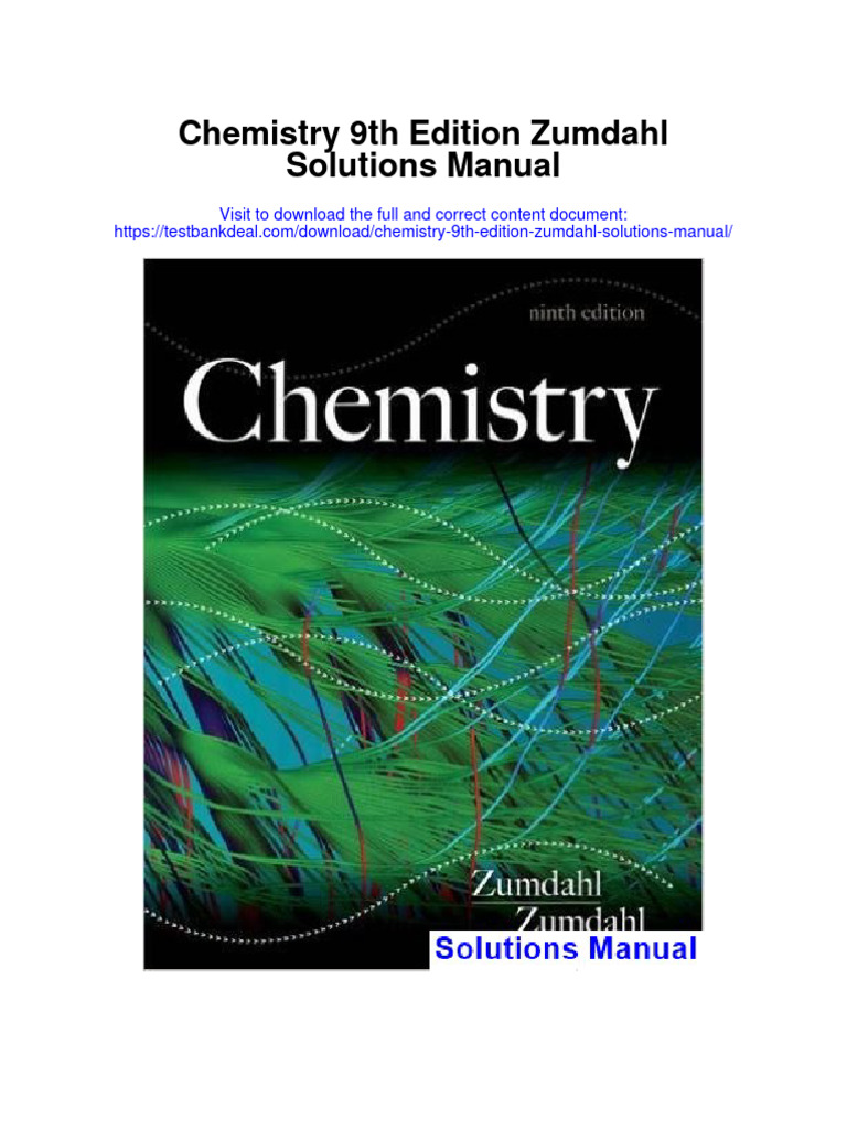 Instant Download Chemistry 9th Edition Zumdahl Solutions Manual PDF ...