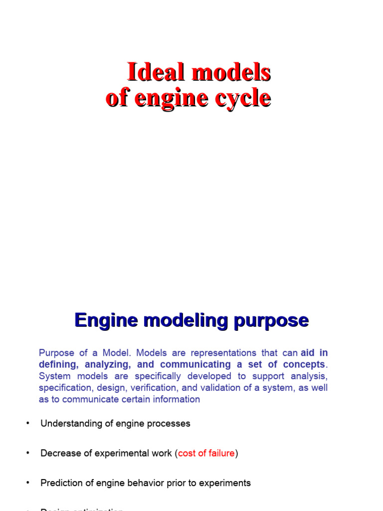 Module 3 - Ideal Models of Engine Cycles | PDF | Internal Combustion Engine | Diesel Engine