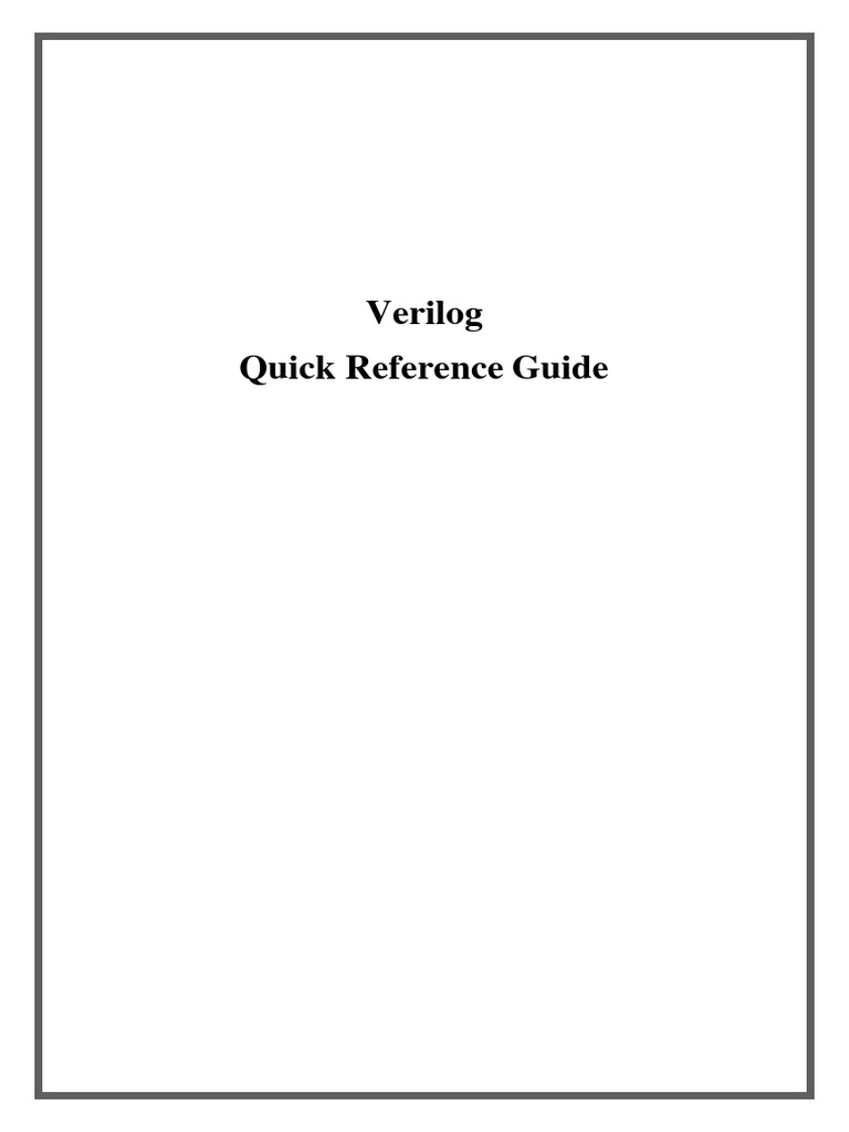 Aimp Verilog Refrence | PDF Aimp Verilog Refrence | PDF