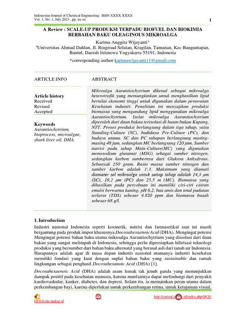 IJCE - Template-2023 - Jurnal Review UTS | PDF | Kesehatan Holistik | Teknologi & Rekayasa