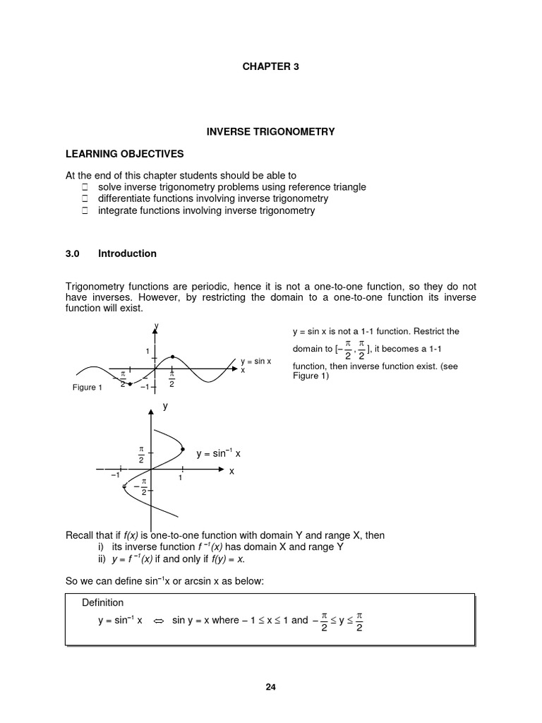 2 Inverse Trigonometric Functions | PDF | Trigonometry | Function ...