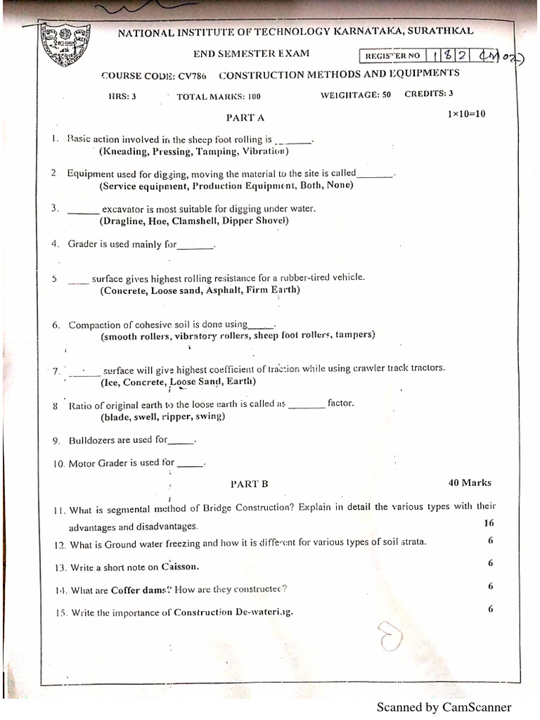 CTM NITK Old Question Papers | PDF
