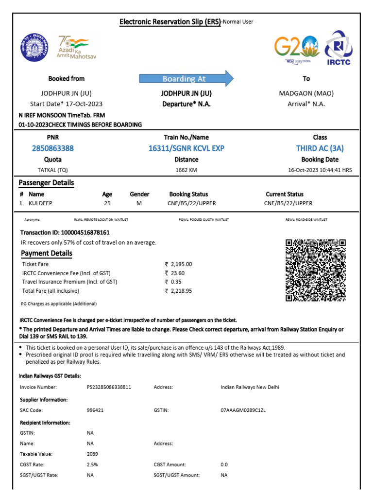 16311/Sgnr KCVL Exp Third Ac (3A) | PDF | Identity Document