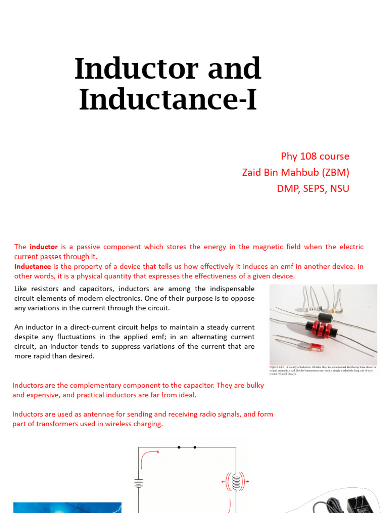 Inductor Inductance I | PDF | Inductor | Inductance