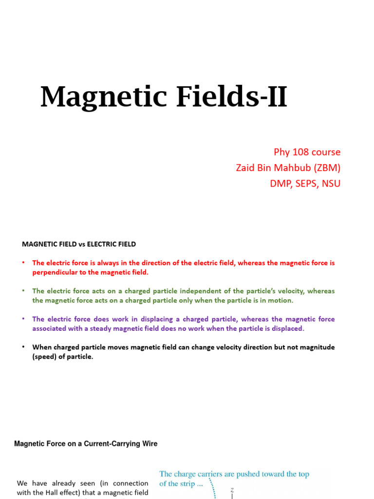 Magnetic Fields-II | PDF | Magnetic Field | Torque