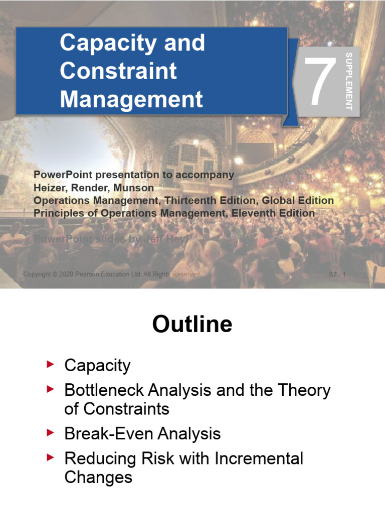 Chapter 7s - Capacity and Constraint Management | PDF | Net Present Value | Economies