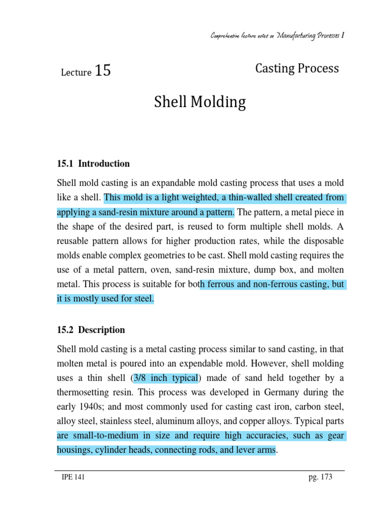 Casting Series 4 | PDF | Secondary Sector Of The Economy | Metals