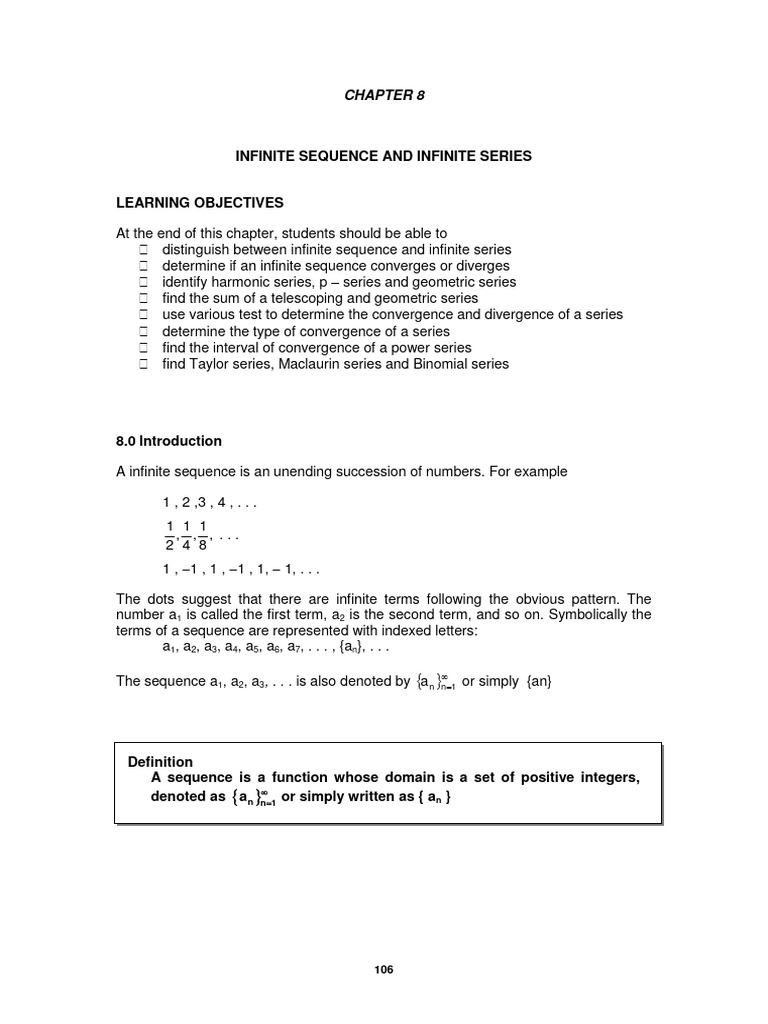 8 Sequence and Series | PDF | Series (Mathematics) | Sequence