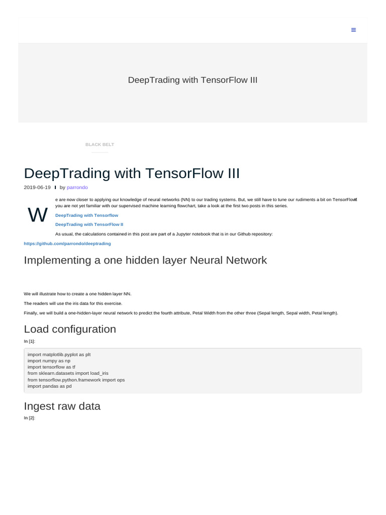 DeepTrading With TensorFlow 3 - TodoTrader | PDF | Cognitive Science | Systems Science