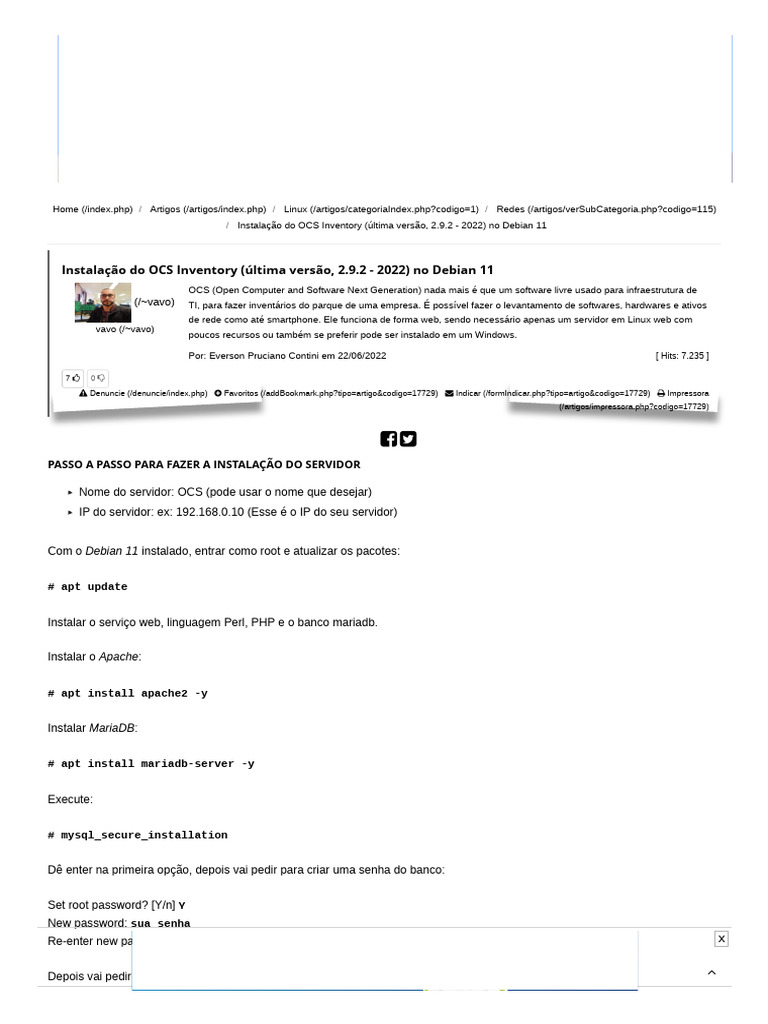 Instalação Do OCS Inventory (Última Versão, 2.9.2 - 2022) No Debian 11 ...