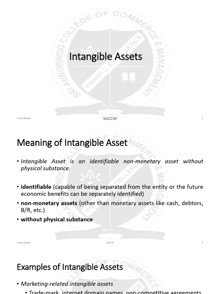 11 Intangible Assets | PDF | Intangible Asset | Cost