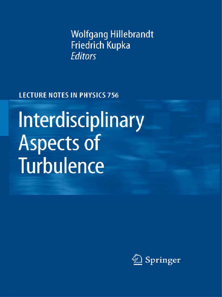 Interdisciplinary Aspects of Turbulence | PDF | Turbulence | Fluid Dynamics