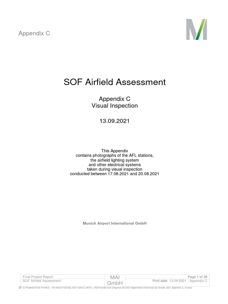 Technical DD Airside 2021 Appendix C - r0 | PDF | Airport | Aerospace