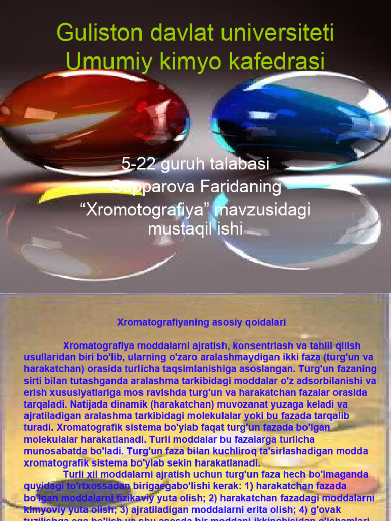 Portal Guldu Uz-Xromotografiya | PDF