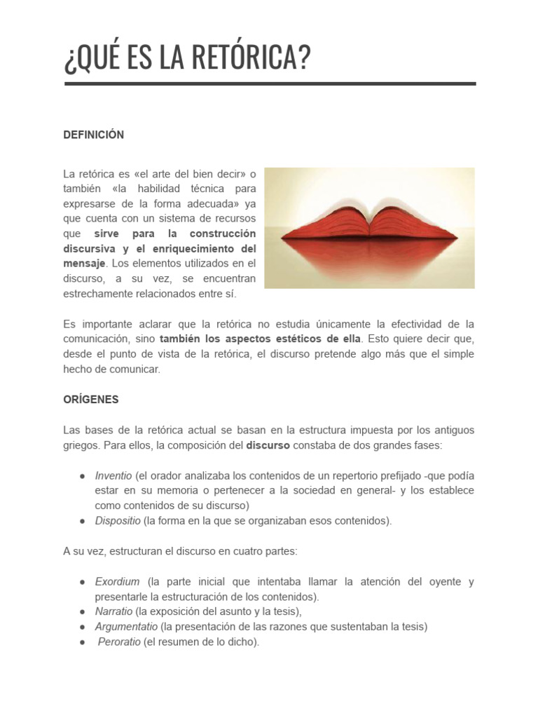¿Qué Es La Retórica | PDF | Retórica | Ciencia cognitiva