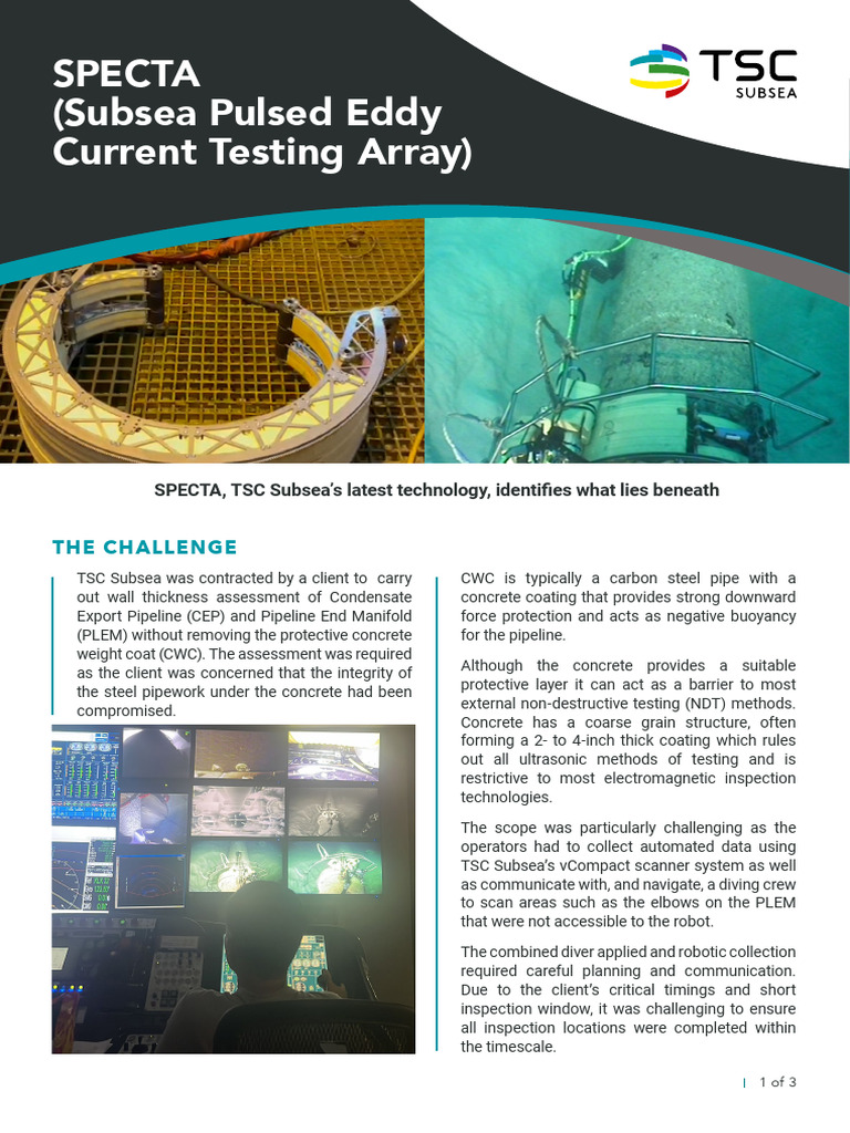 SPECTA: Advanced NDT for Subsea Integrity | PDF | Nondestructive ...