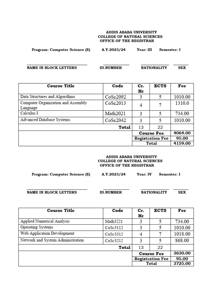 Year III and Above Slips | PDF