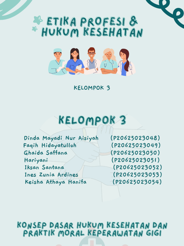 Konsep Dasar Hukum And Etika Moral Keperawatan Gigi K3 D3b Pdf