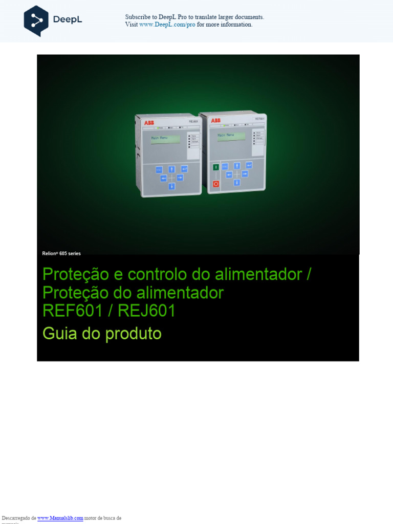 Manual Relé Rej601 em Português | PDF | Armazenamento de dados de ...