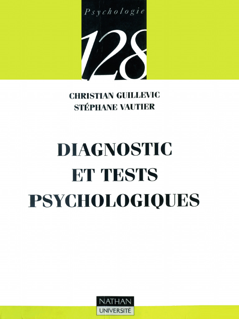 Diagnostic Et Tests Psychologiques | PDF