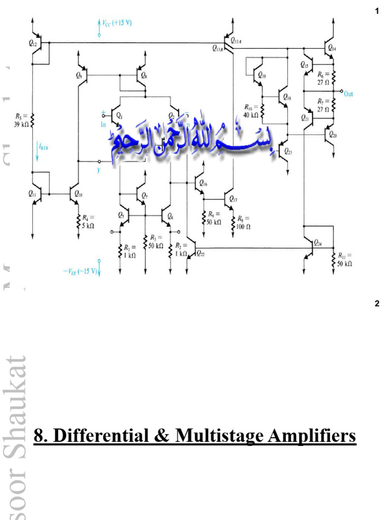 Chapter 8 Differential and Multistage Amplifiers | PDF | Amplifier | Operational Amplifier