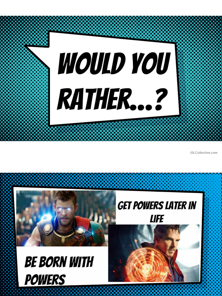 Would You Rather Superhero Edition Pdf Marvel Entertainment