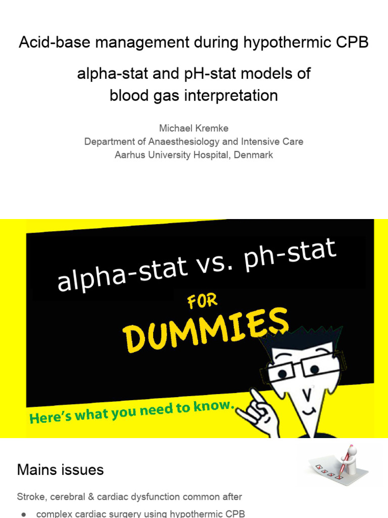 Alpha & PH Stat | PDF | Hypothermia | Clinical Medicine