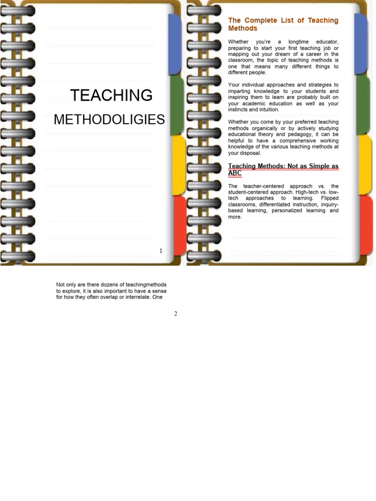 Teaching Methods 2 | PDF | Wellness