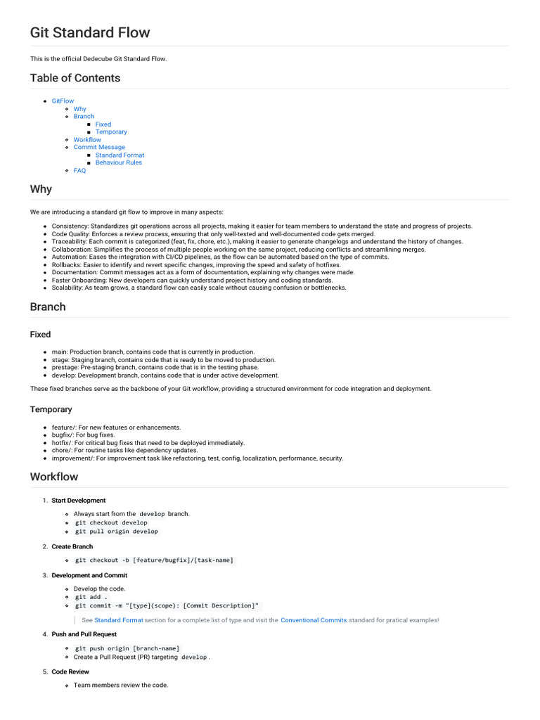 Git Standard Flow v1 | PDF | Software Bug | Software Engineering