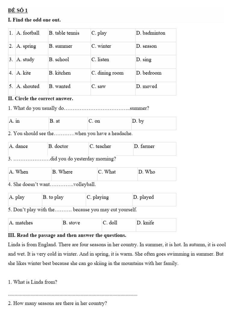 Đề Số 1 | PDF | Language Arts & Discipline