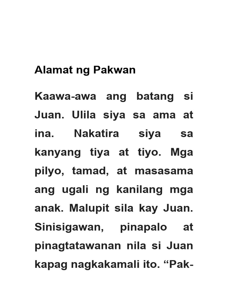 Ang Alamat NG Pakwan | PDF