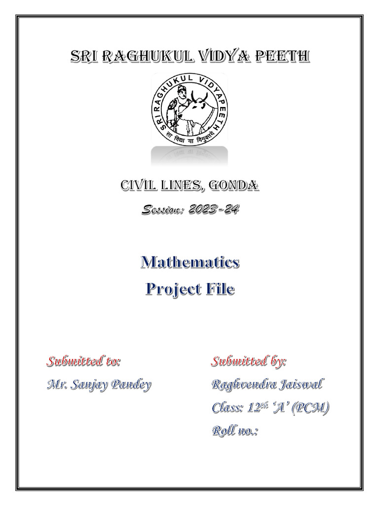 Maths Project File | PDF | Science | Mathematics