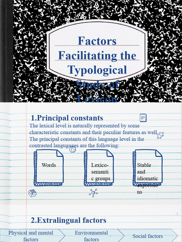 Factors Facilitating The Typological Study of Lexicon | PDF | Lexicon ...