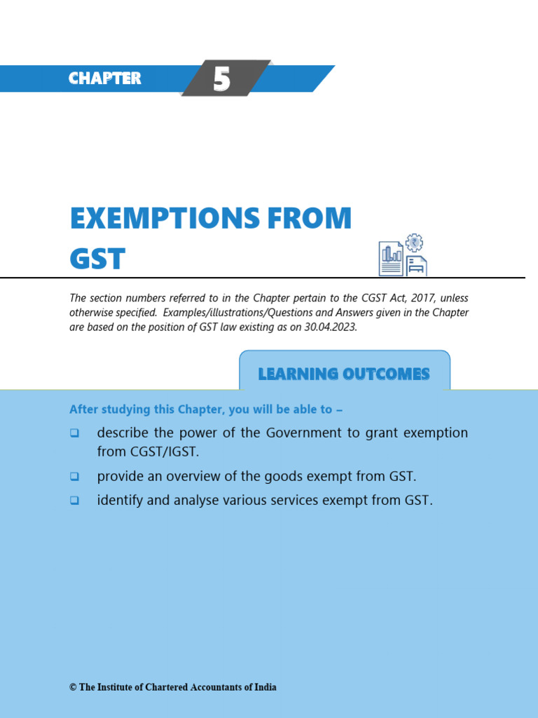 Exemption From GST | PDF | Tax Exemption | Agriculture