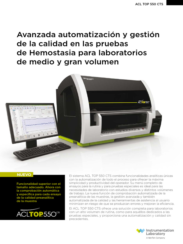 Flyer Acl Top 550 Es 3 | PDF | Laboratorios | Automatización