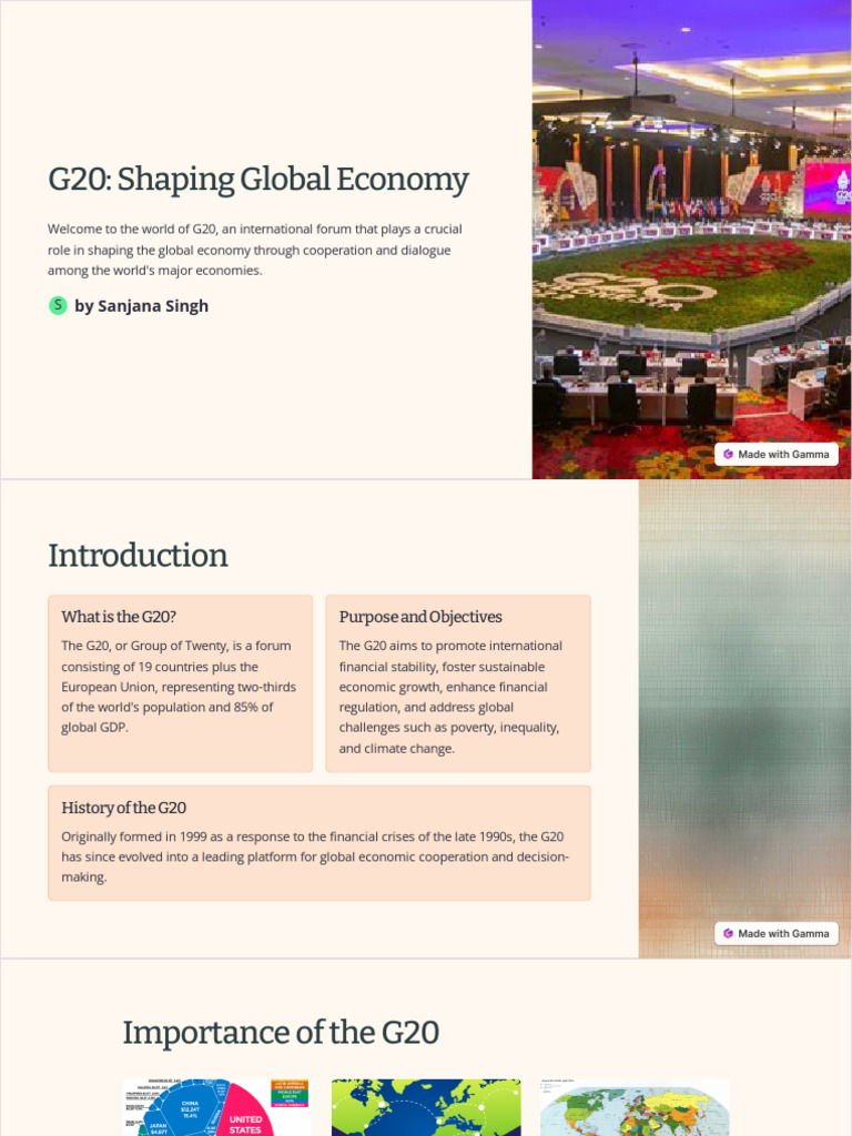 G20 Shaping Global Economy | PDF | Economies